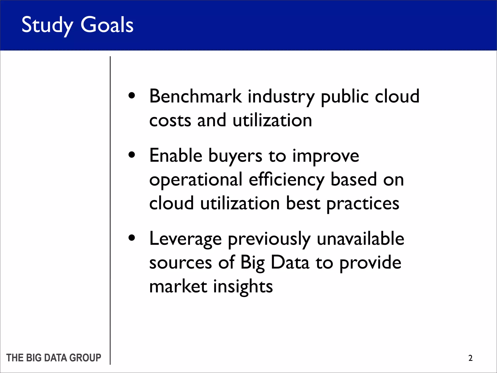 Big Data Trends: Cloud Cost Benchmark Study | PPT