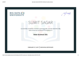 Big data university ds0101 en certificate - big data university | PDF