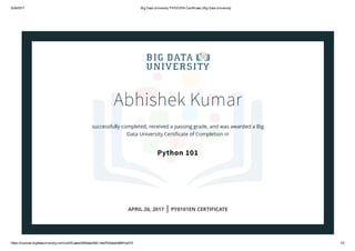 Python_Big Data university | PPT