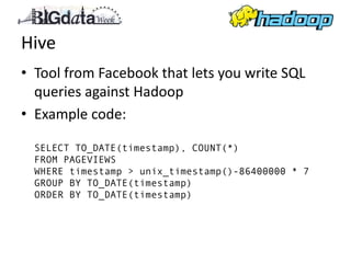 Big data week presentation | PPTX | Programming Languages | Computing