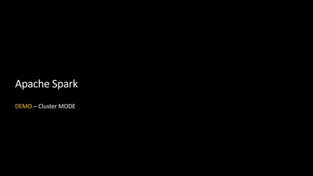 Big data workloads using Apache Sparkon HDInsight | PPT