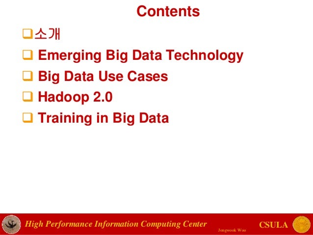 Big Data and Advanced Data Intensive Computing