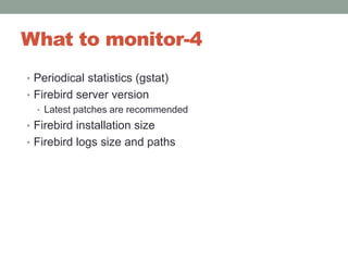 Firebird's Big Databases (in English) | PPTX
