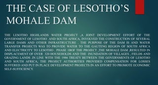 Biggest developments in Lesotho country | PPTX