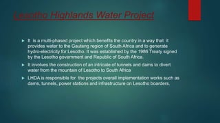 Lesotho_developments and infrastructures | PPTX