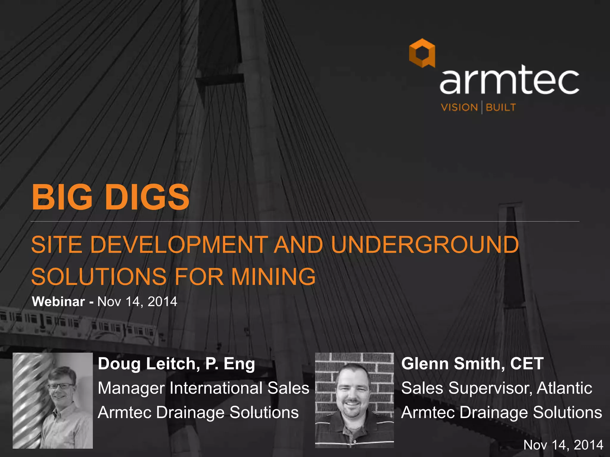 Big Digs - Site Development & Underground Solutions for Mining | PPTX
