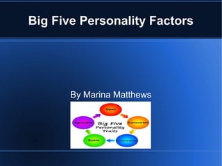 Big Five Factors | ODP