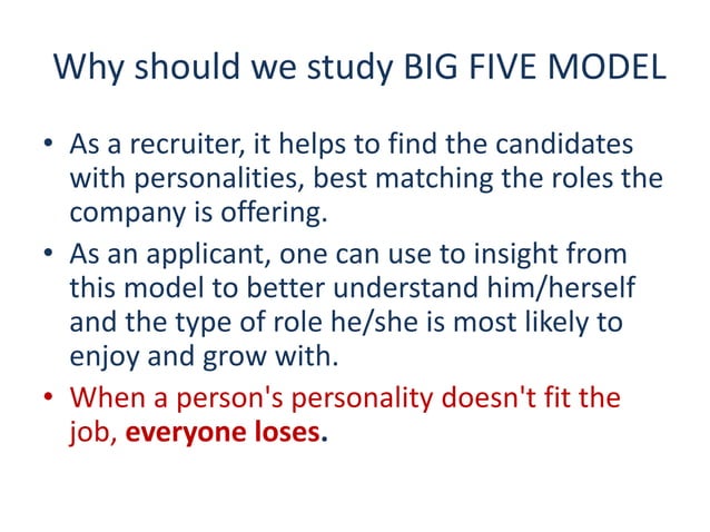 Big five factor | PPT