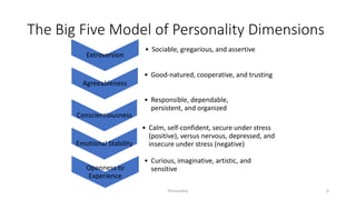 Big five factors and MBIT theory Personality.pptx