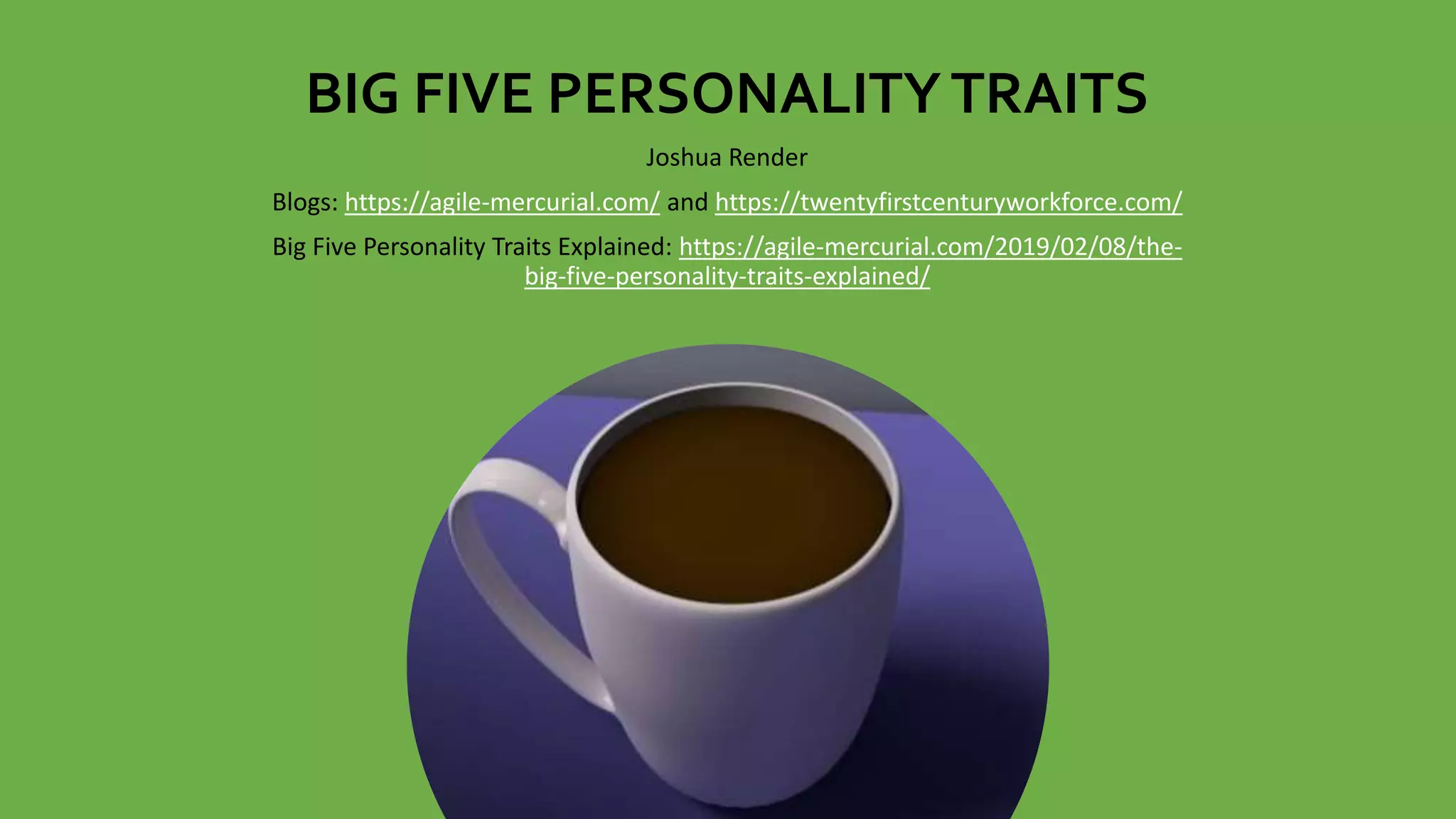 Big Five Personality Traits: The Five Factor Model | PPTX