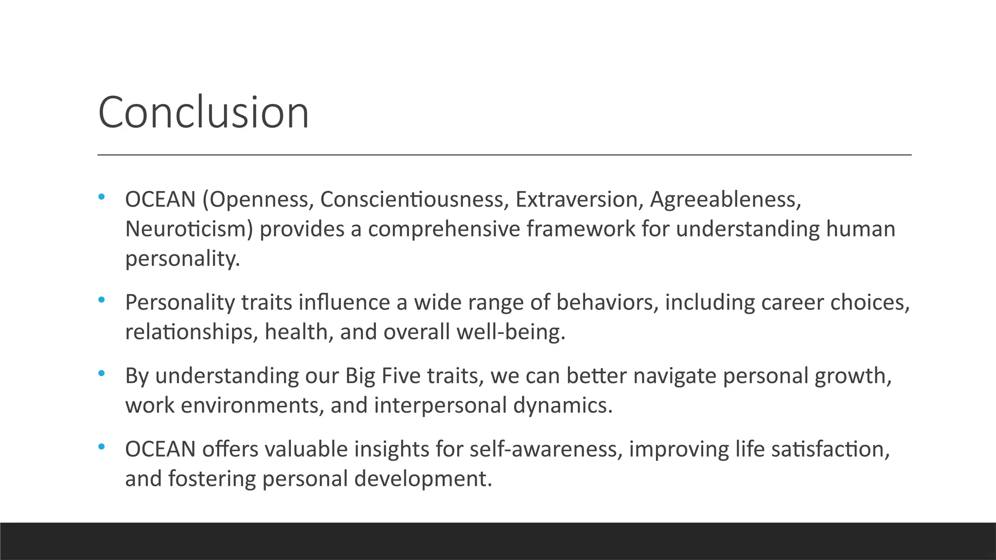 Big Five Personality Traits and OCEAN Components | PPTX