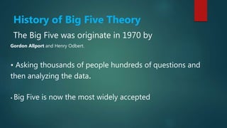 Big five theory slides | PPT