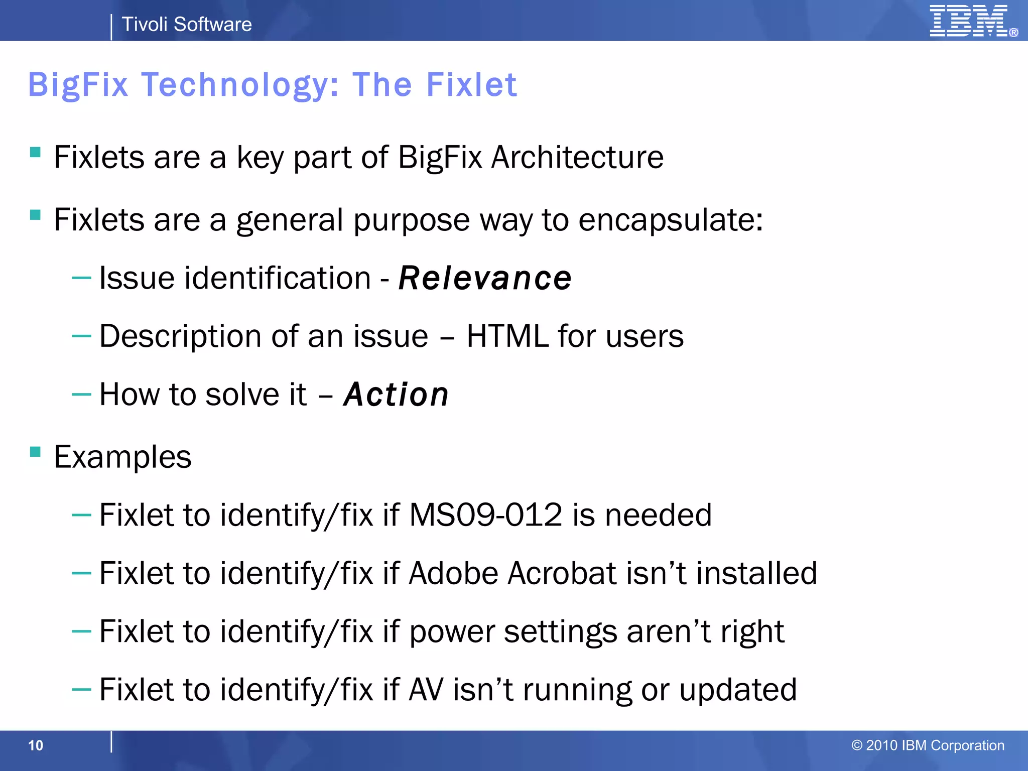 Big Fix Architectural Overview | PPT