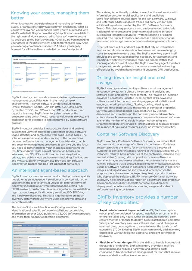 BigFix Inventory | PDF
