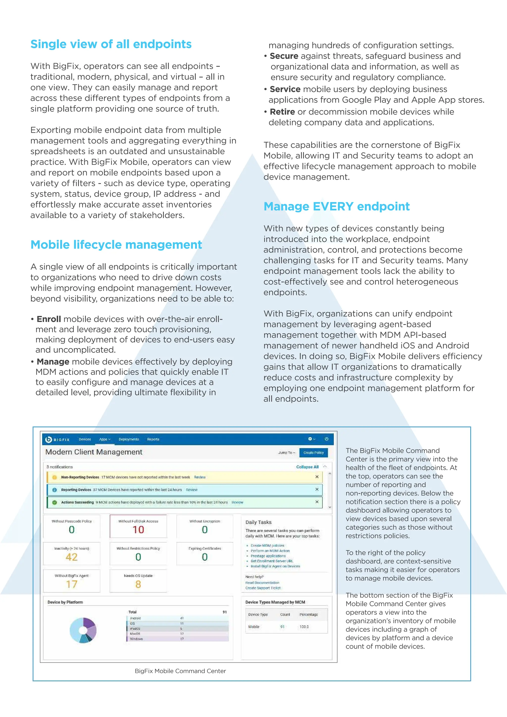 BigFix Mobile: Expanding Modern Endpoint Management to iOS and Android ... BigFix Mobile: Expanding Modern Endpoint Management to iOS and Android ...