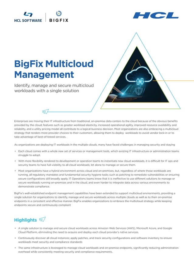 Bigfix Multicloud Management | PDF