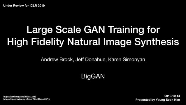 BigGAN: Large Scale GAN Training for High Fidelity Natural Image ...