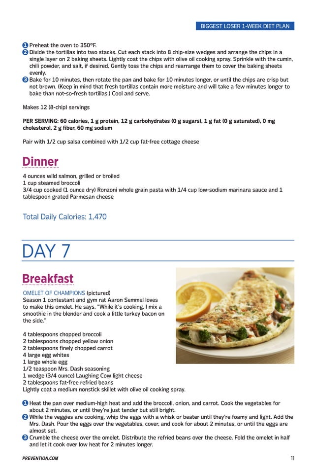 Biggest loser-1-week-diet-plan | PDF