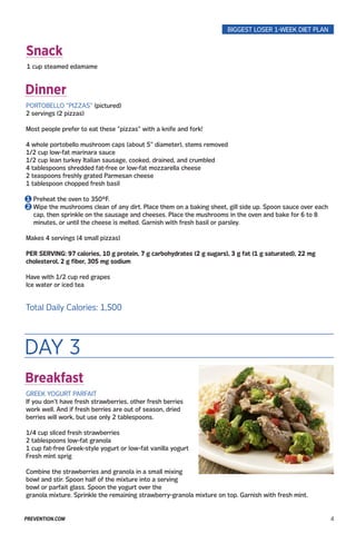Biggest loser-1-week-diet-plan | PDF