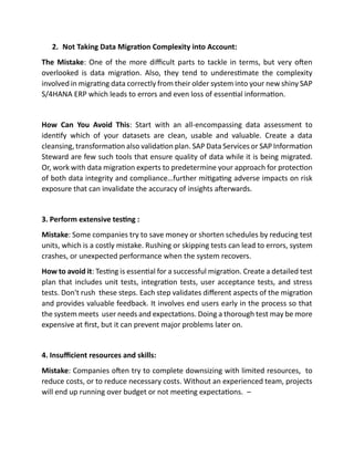 Biggest Mistakes Companies Make During SAP S/4HANA Migrations—and How ...