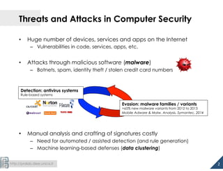 Battista Biggio @ AISec 2014 - Poisoning Behavioral Malware Clustering | PPT