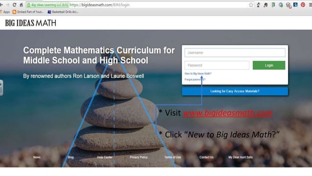 Big ideas online math book sign up | PPT