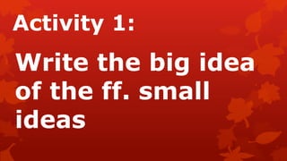 Big ideas, small ideas | PPTX