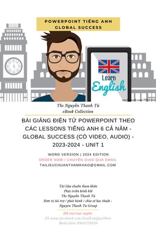 BÀI GIẢNG ĐIỆN TỬ POWERPOINT THEO CÁC LESSONS TIẾNG ANH 6 CẢ NĂM ...