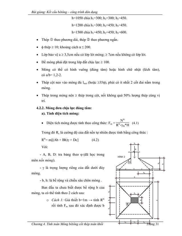 Bài giảng kết cấu bê tông cốt thép | PDF