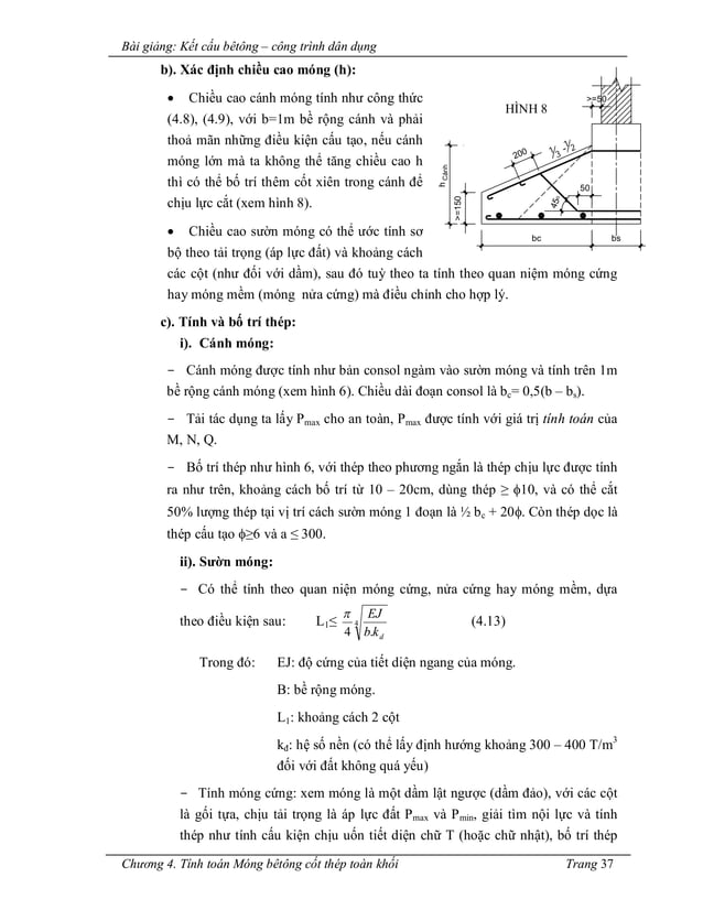 Bài giảng kết cấu bê tông cốt thép | PDF