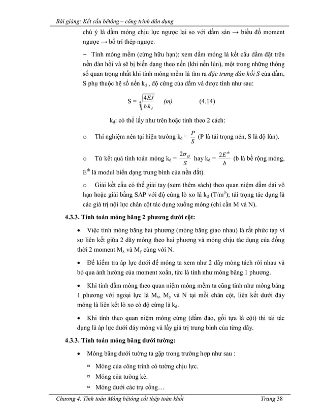 Bài giảng kết cấu bê tông cốt thép | PDF