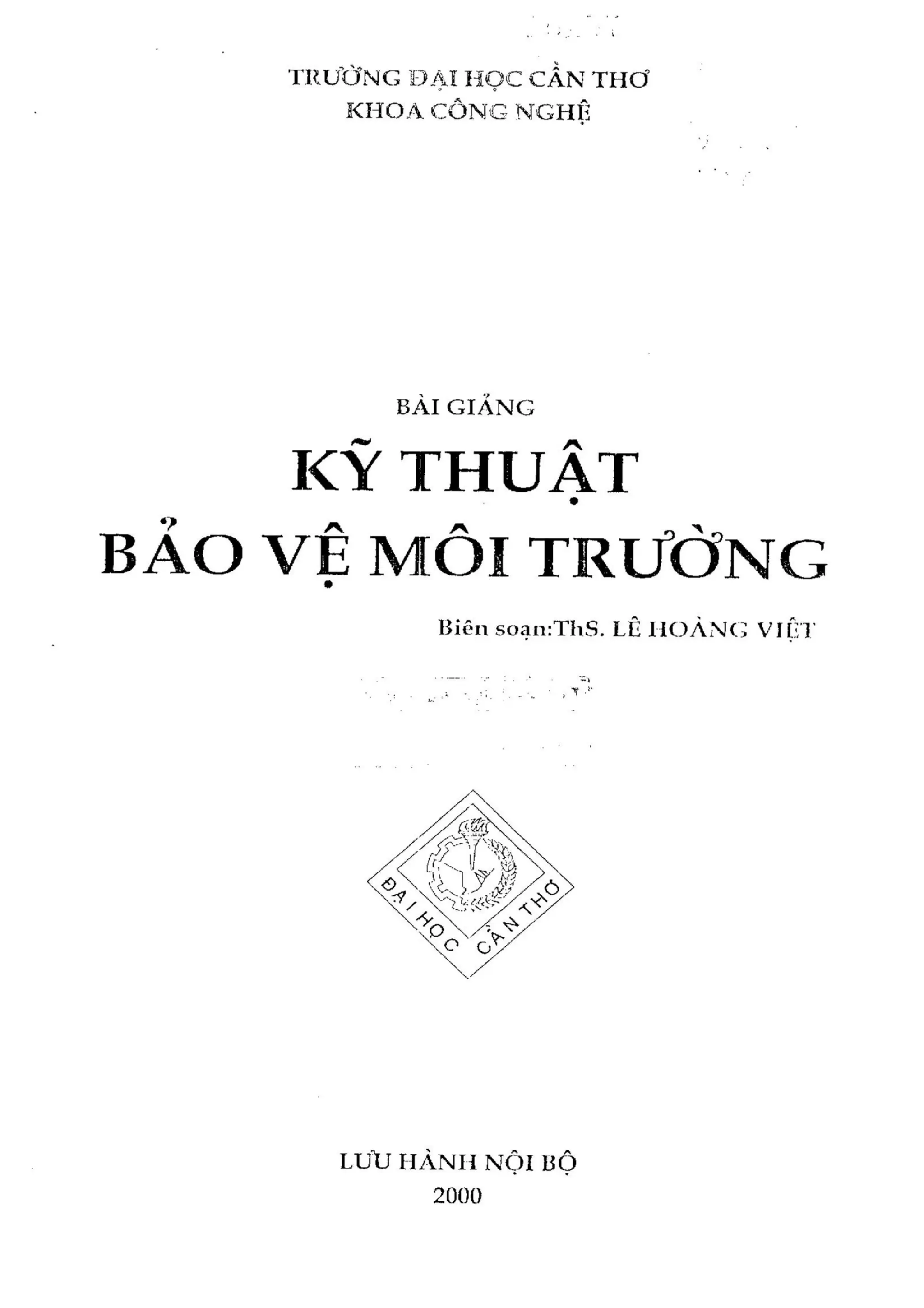 Bài giảng kỹ thuật bảo vệ môi trường.pdf