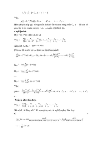 Bài giảng kỹ thuật điều khiển tự động | DOC