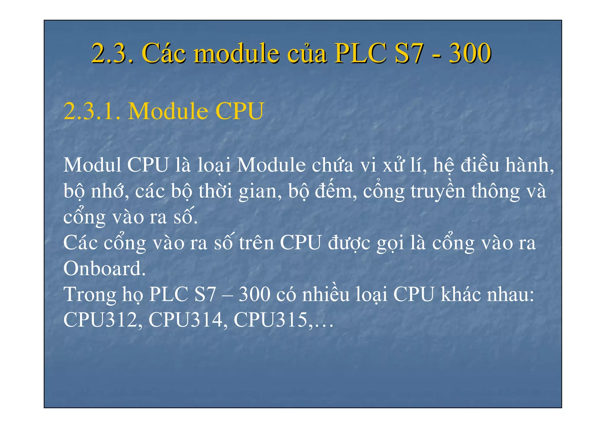 Bài giảng môn học siemens plc s7 – 300 | PDF