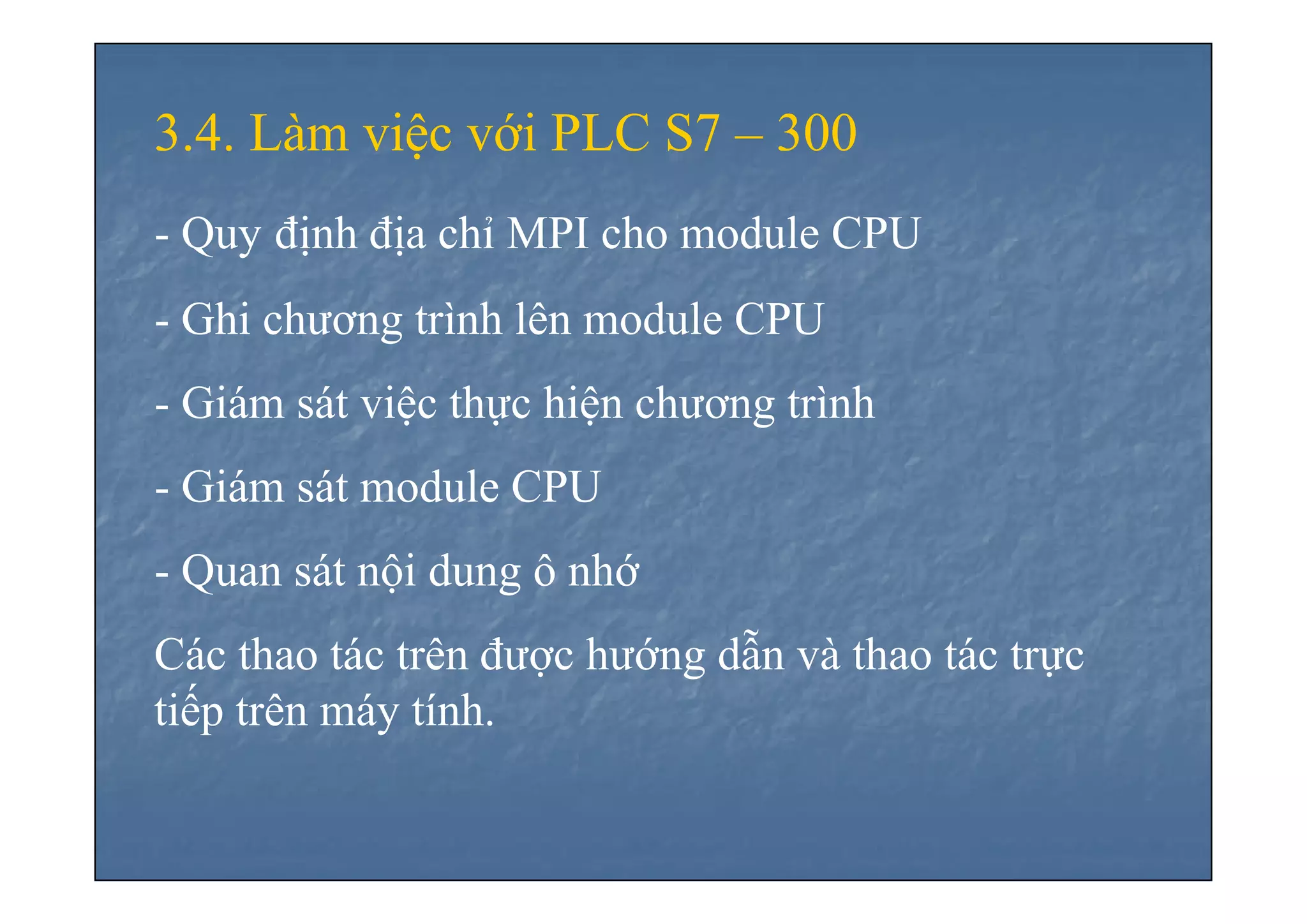 Bài giảng môn học siemens plc s7 – 300 | PDF