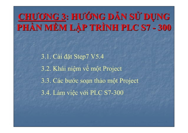 Bài giảng môn học siemens plc s7 – 300 | PDF