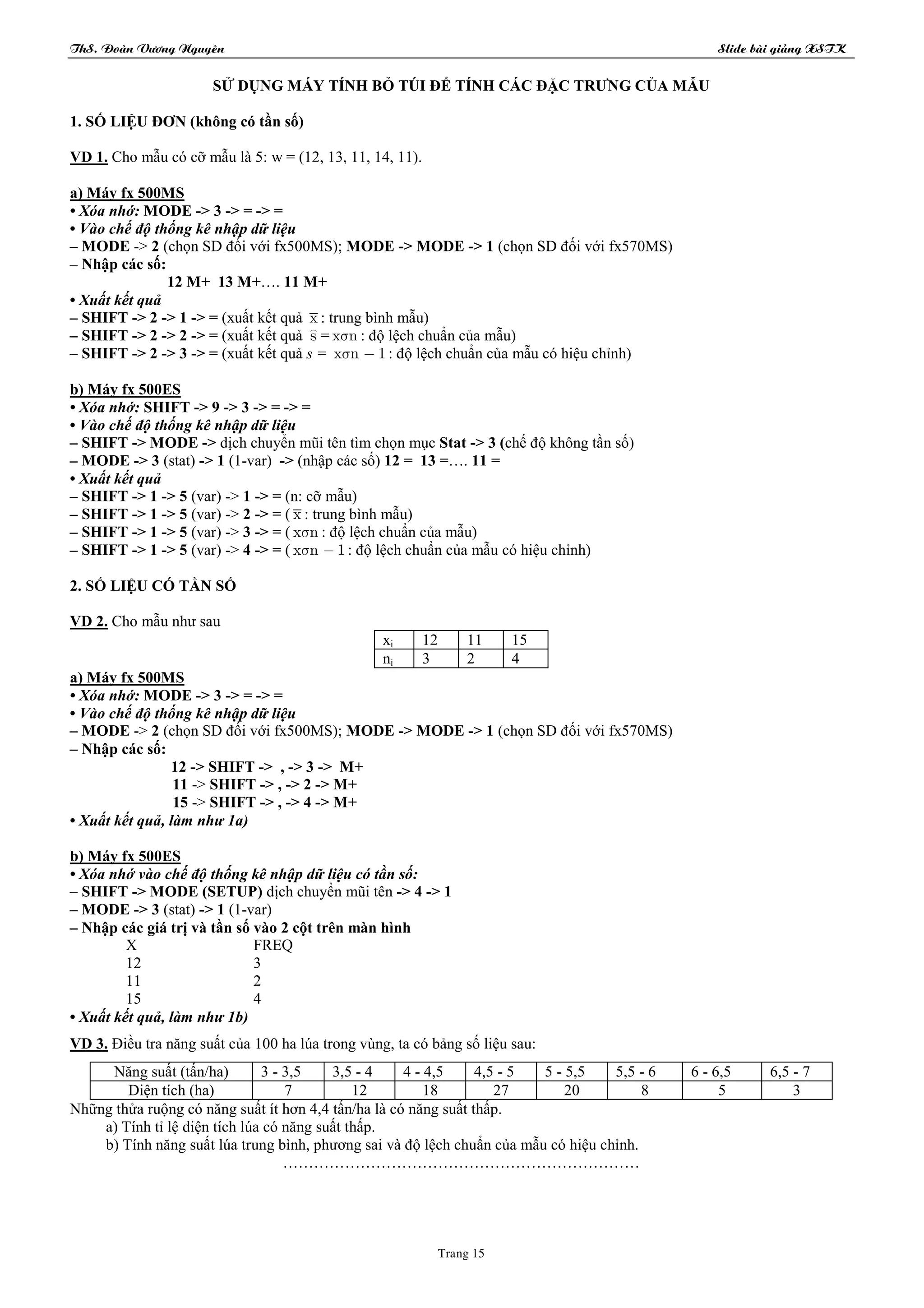 Bài giảng môn xác suất thống kê | PDF