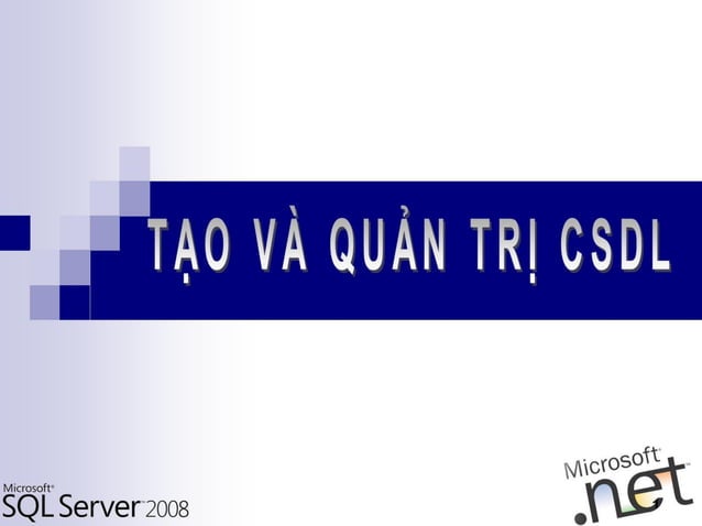 Bài giảng sql server 2008 | PDF
