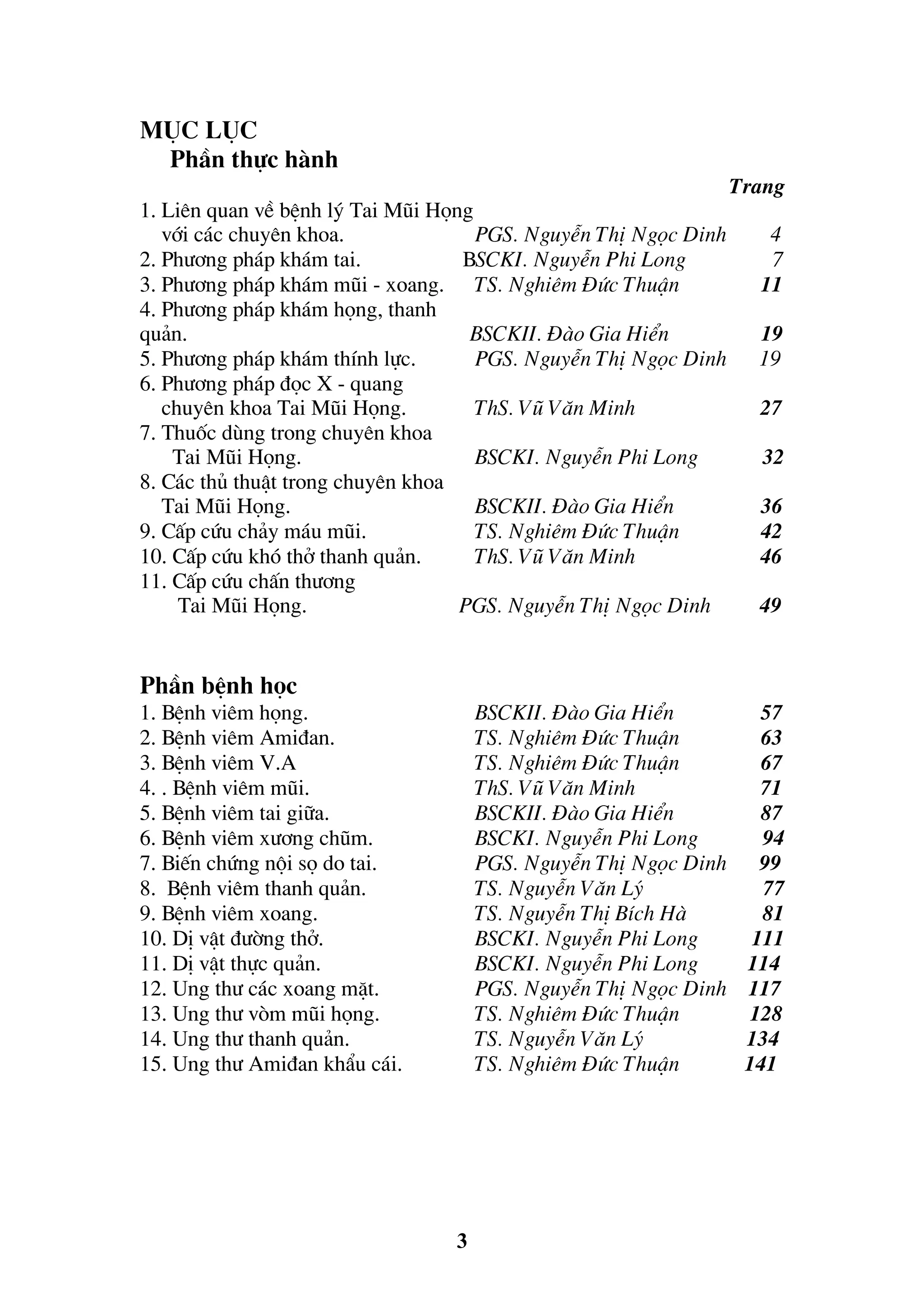 BÀI GIẢNG TAI MŨI HỌNG THỰC HÀNH _ HV QUÂN Y | PDF