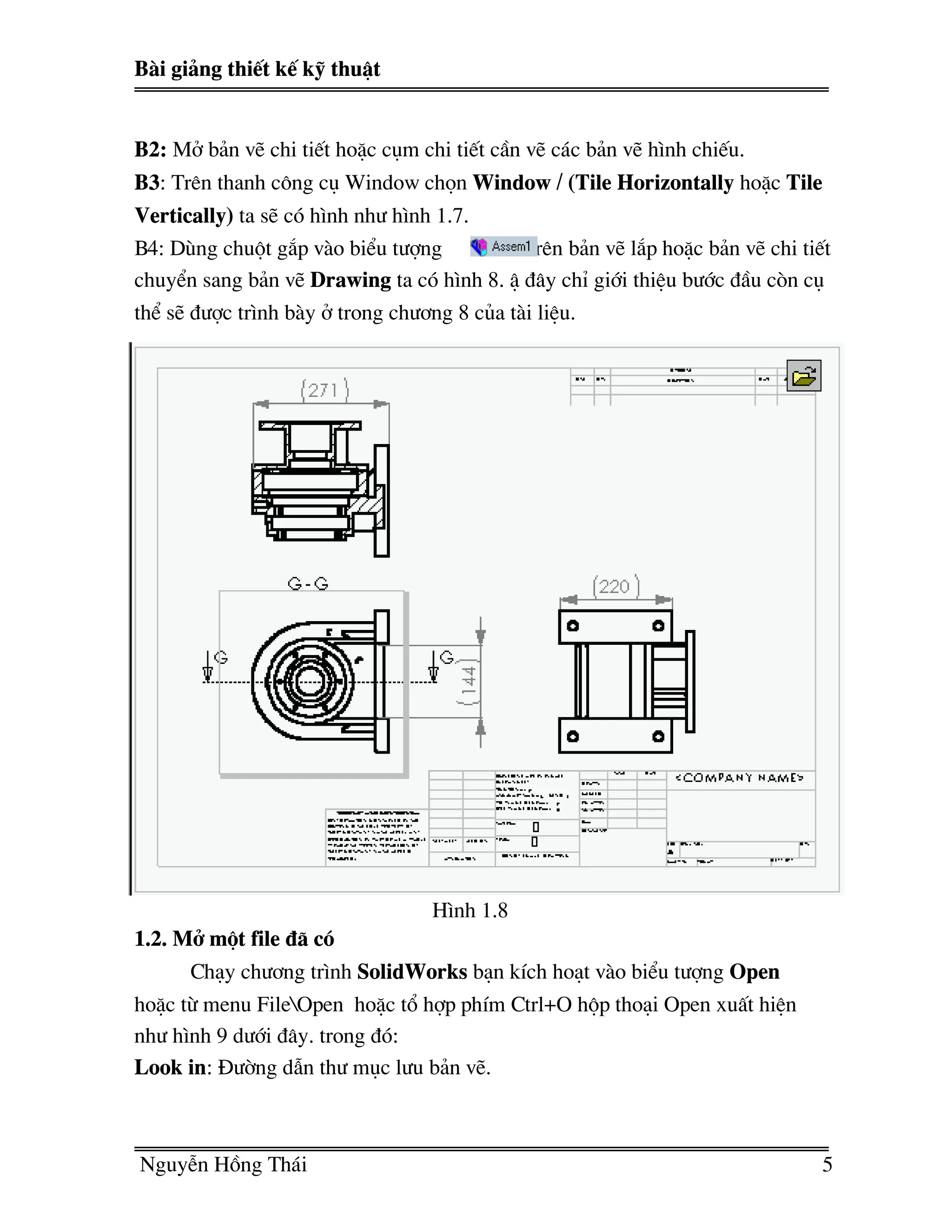 Bài giảng thiết kế kỹ thuật solidworks nguyễn hồng thái, 132 trang | PDF