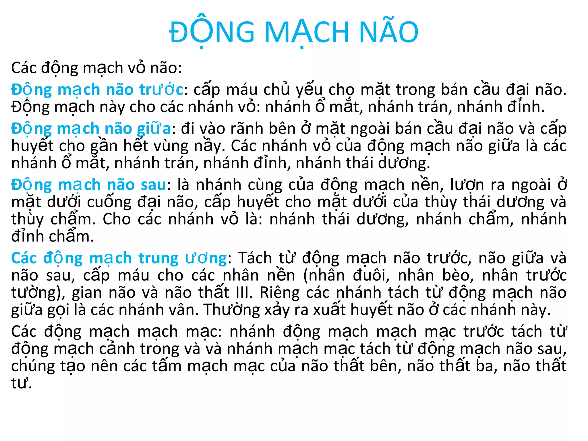 [Bài giảng, đầu mặt cổ] mang mach nao tuy | PPT