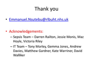 Big Innovation Conversation: E-Sepsis | PPT