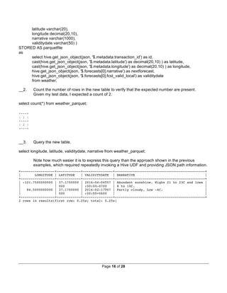 Big Data: Querying complex JSON data with BigInsights and Hadoop | PDF
