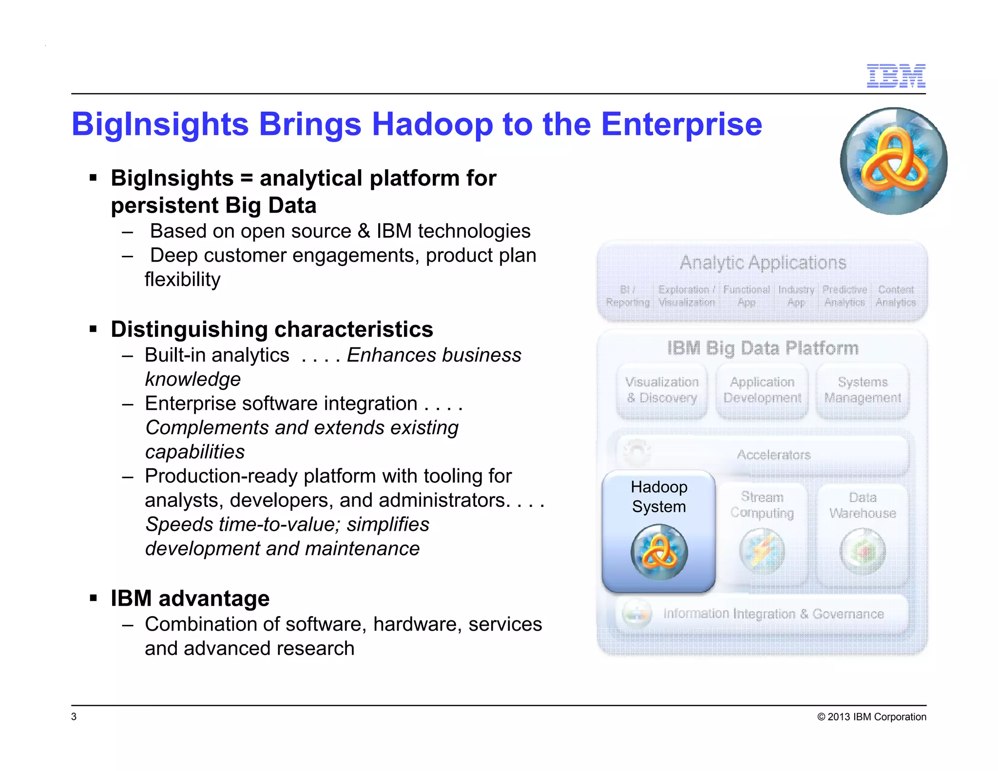 Big Data: Introducing BigInsights, IBM's Hadoop- and Spark-based ...