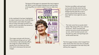 Big Issue Front Cover Analysis | PPT