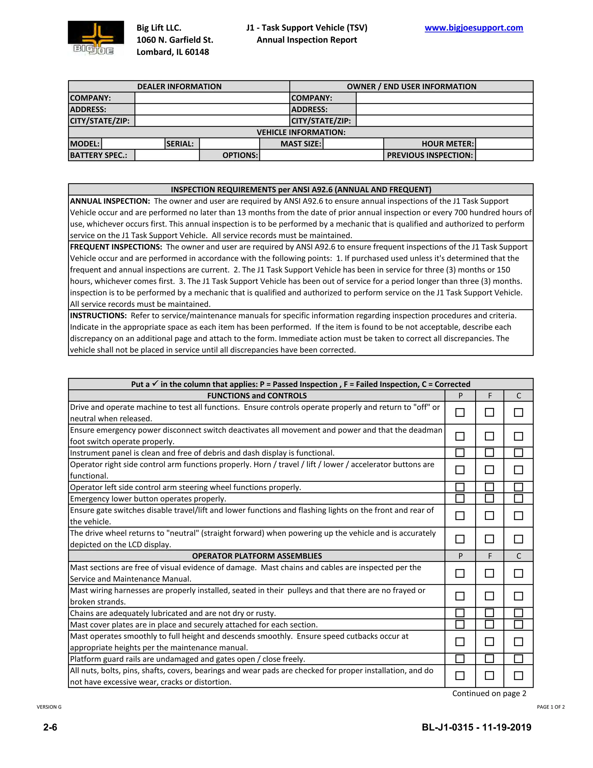 BigJoe J1-86,J1-126,J1-162 Operator/Parts Manual | PDF