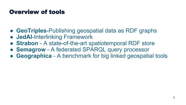 Big linked geospatial data tools in ExtremeEarth-phiweek19 | PPT
