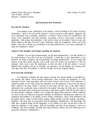 Big med pour reflection | DOCX