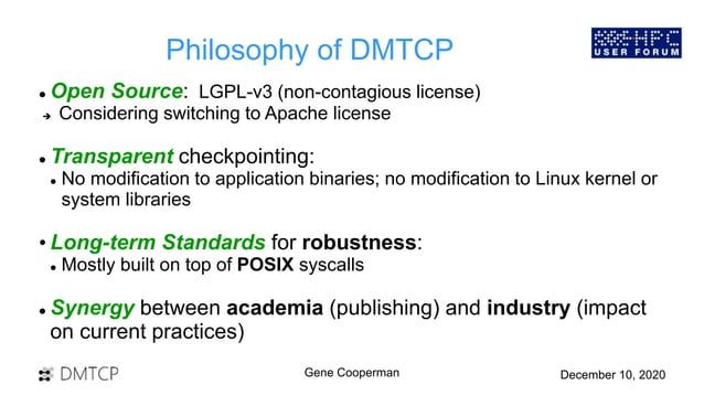 Checkpointing the Uncheckpointable | PPT