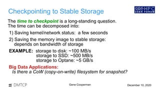 Checkpointing the Uncheckpointable | PPT